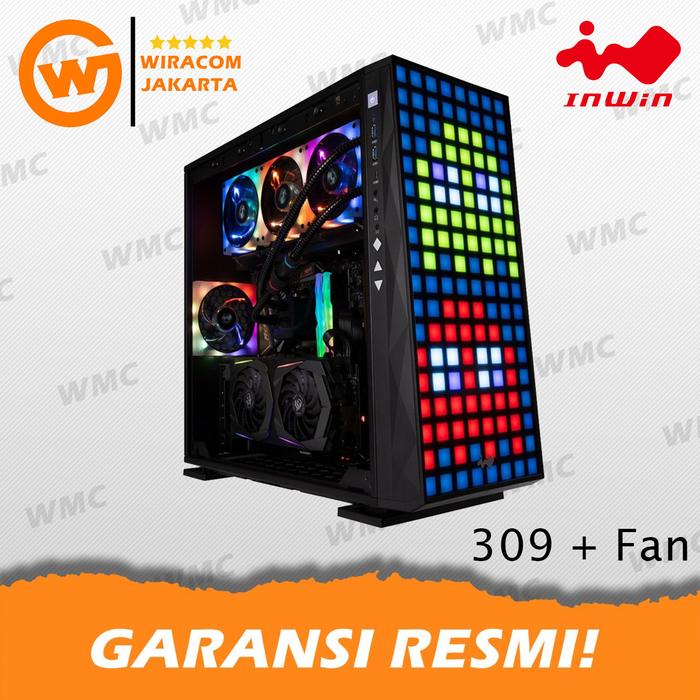 Jual InWin Casing 309 + Fan (Black) MID TOWER (Casing Komputer, Case ...