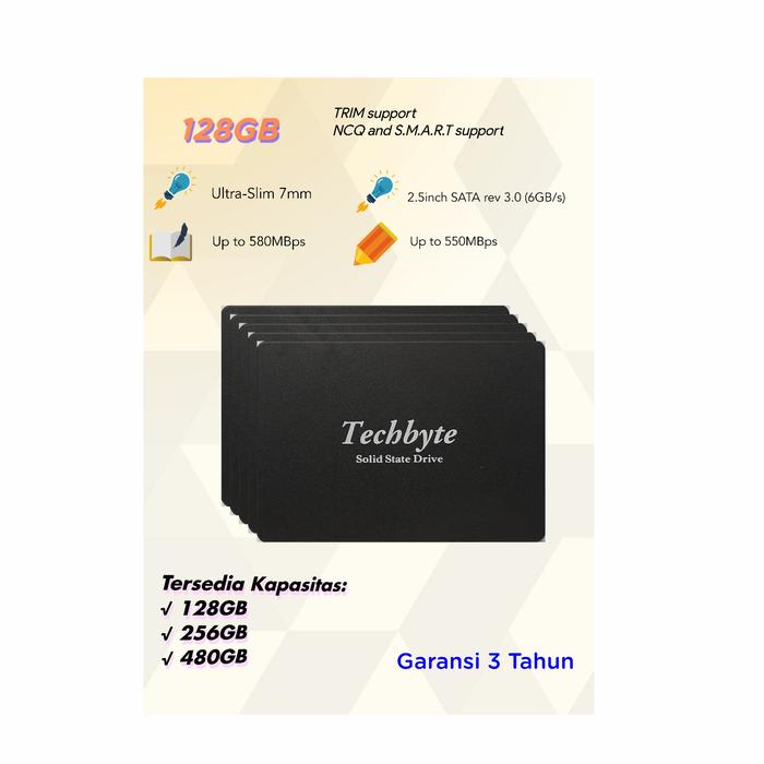 Jual Techbyte SSD 128GB NEW garansi resmi 3 tahun bukan 120GB - Kota Depok - Techbyte_Devices ...