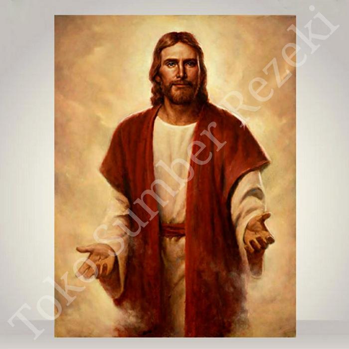 Jual Poster Banner Yesus Tuhan Besar Langit Surga Paper Kanvas Lukisan ...