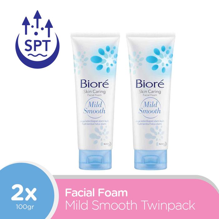 Promo Biore Skin Caring Mild Smooth 100gr Twinpack - Facial Foam ...