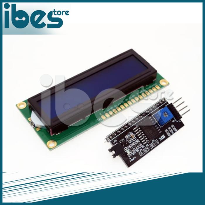 Jual LCD I2C 16x2 1602 Biru LCD Karakter dengan Modul IIC I2C 4-wire ...