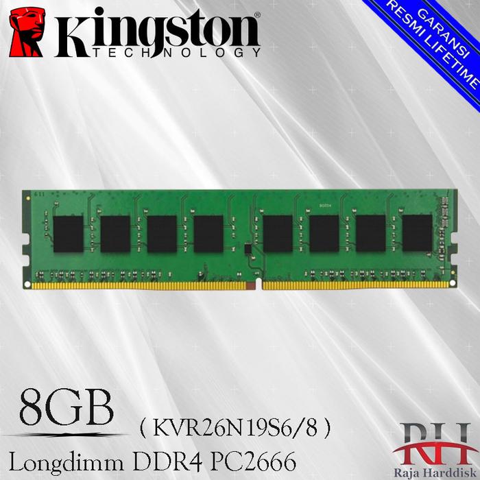 Jual Kingston RAM DIMM KVR26N19S6/8 8GB DDR4 2666MHz Non-ECC - Jakarta ...