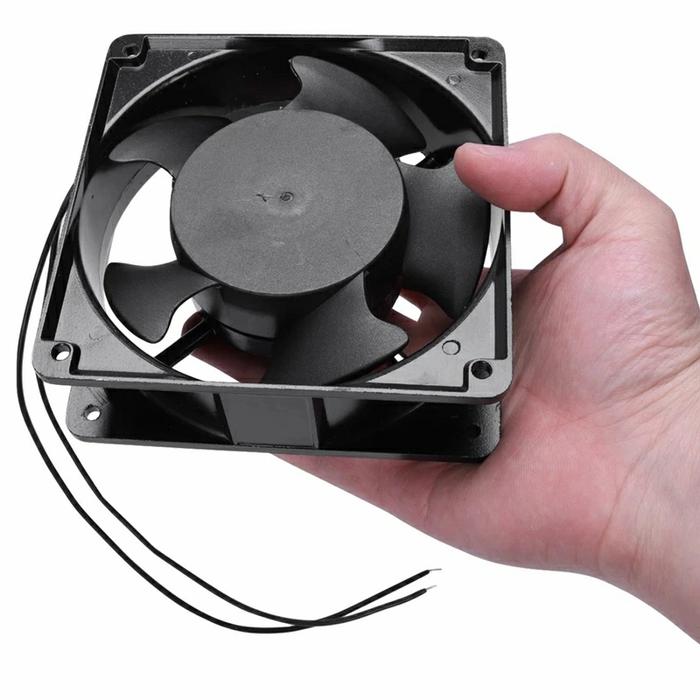 Jual Kipas Axial Blower Fan 120x120x25 mm 220VAC Kotak 4" Ball Bearing ...