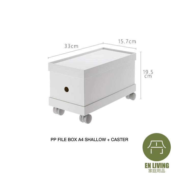 Jual EN LIVING PP FIle Box SHALLOW + Caster / Box File / Storage Box ...
