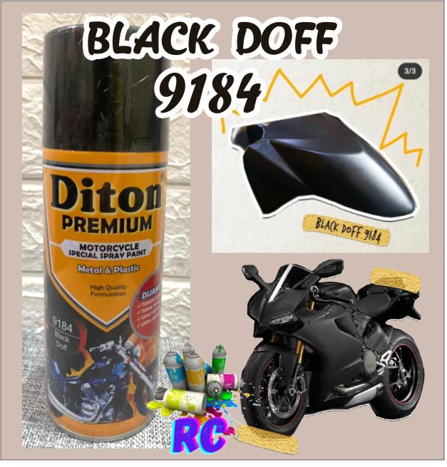 Jual Cat semprot diton premium black doff 9184 hitam doff isi 400cc ...