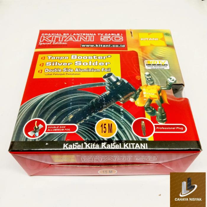 Jual Kabel Antena TV kitani paling bagus tampa booster 5C 15 meter+soket - Jakarta Utara ...