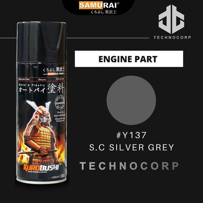 Jual Cat Semprot SAMURAI PAINT Y137 SC SILVER GREY / GUN METAL ABU MUDA ...