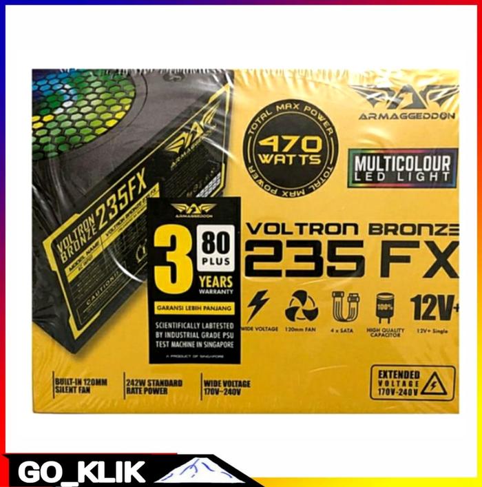 Jual Power Supply ARMAGGEDDON Voltron 235fx - Jakarta Pusat - GO_KLIK | Tokopedia