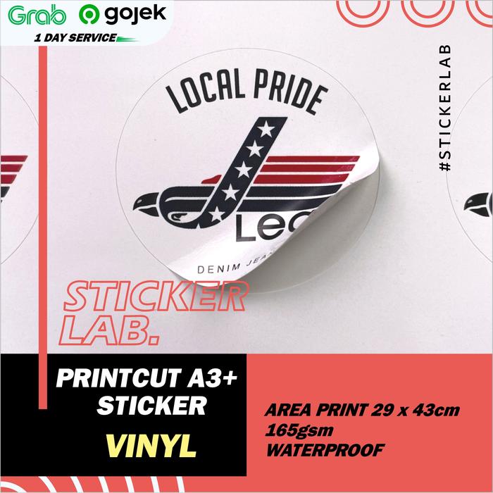 Jual Cetak / Print Sticker Label Vinyl A3+ KISSCUT - PrintCut Only ...