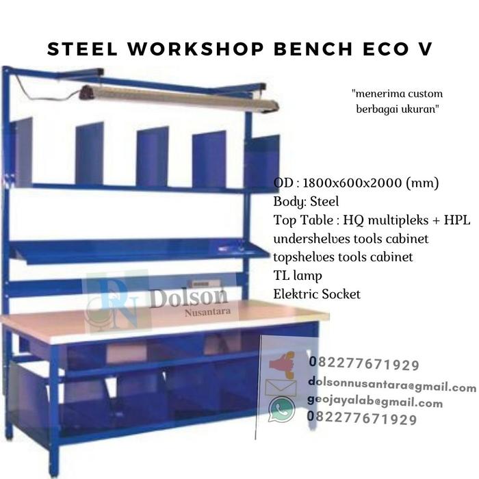 Jual Steel Workbench Meja Kerja Industri Work Bench Station Workstation ...