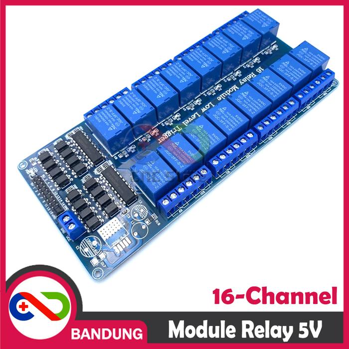 Jual RELAY 5V 16 CHANNEL OUTPUT 250VAC 30VDC 10A WITH OPTOCUPLER MODULE ...