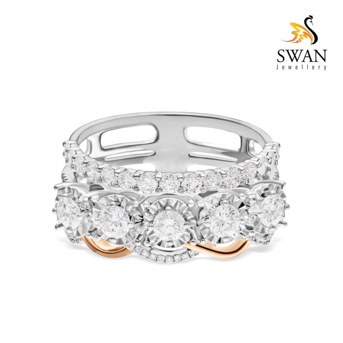 Promo Cincin Berlian Desain Listring Kombinasi Perfections Swan Jewellery Cicil 0% 3x - Jakarta ...