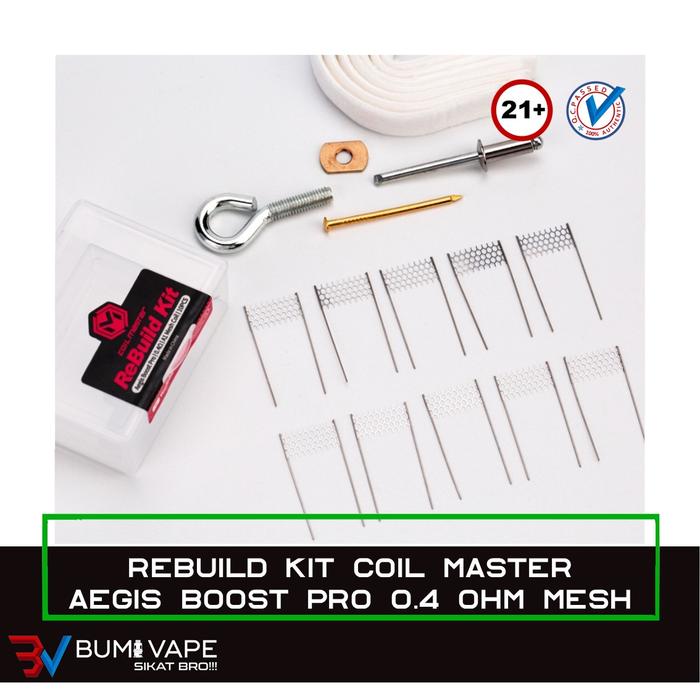 Jual RBK AEGIS BOOST PRO 0.4 OHM MESH - REBUILD KIT P0.4 COIL MASTER ...