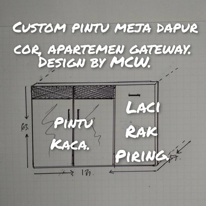 Jual PINTU MEJA DAPUR COR/PINTU KITCHEN SET BAWAH/LACI RAK PIRING DAPUR ...