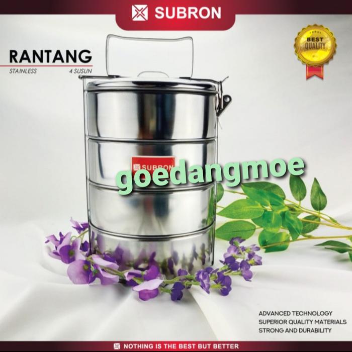 Jual Rantang Stainless Steel Makapal 14cm Susun 4 / Rantang Susun ...