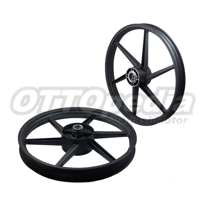 Jual Velg Pelek Racing PSW Palang 6 Bengkok Shogun R 110 Smash Hitam ...