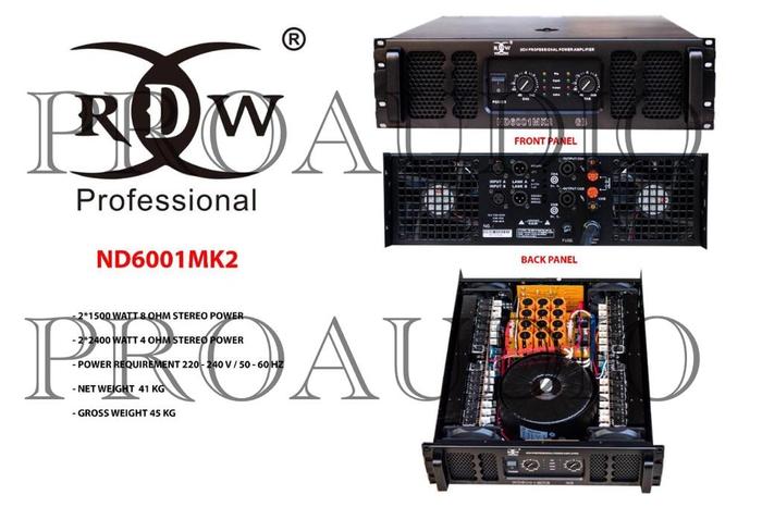 Jual power amplifier rdw nd6001 Mk2 original class gb garansi resmi rdw ...