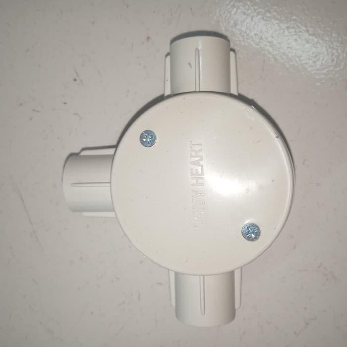 Jual Tdus 20mm cabang 3 T dus 20 mm 3way Tee dus Polos Putih Teedus Te ...