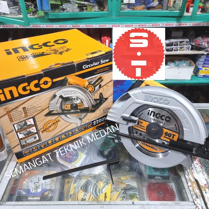 Jual CS2358 MESIN BELAH POTONG KAYU CIRCULAR SAW 9" 2200W INGCO CS 2358 ...