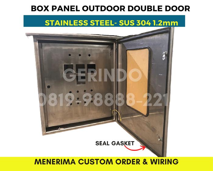 Jual Box Panel Stainless SUS304 Outdoor Double Door 80x60x30cm 1.2mm ...
