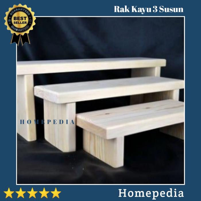 Jual Tangga Kayu 3 Tingkat / Rak Kayu 3 Susun - Jakarta Barat - Home ...