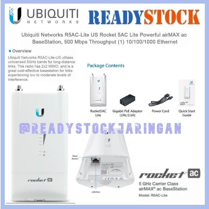 Jual UBIQUITI R5AC-LITE ROCKET AC airMAX AC BaseStation - Jakarta Pusat ...