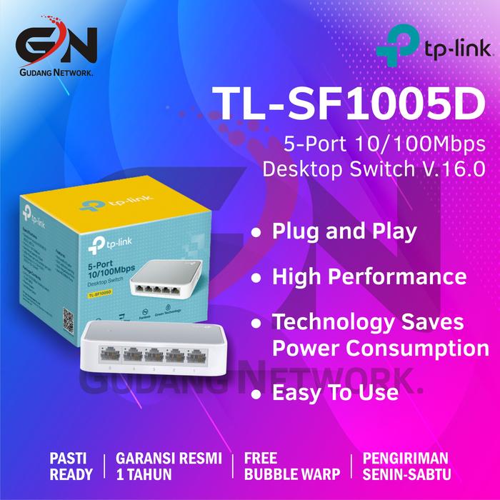 Promo SWITCH HUB TP-LINK 5 Port TL-SF1005D 10/100Mbps TPLINK Network LAN - Jakarta Pusat ...