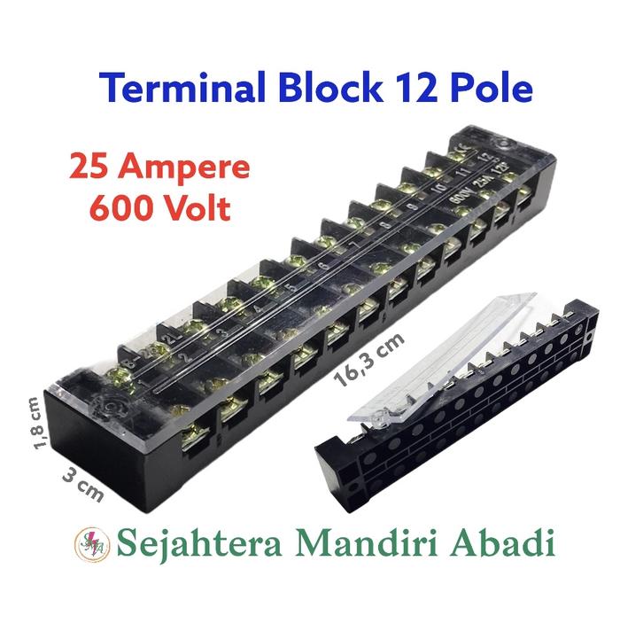 Jual Terminal Blok 25A 12Pole Cover TB2512 Sambungan Kabel - Kota Bandung - Sejahtera Mandiri ...