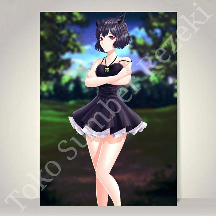 Jual Poster Figure Black Clover Secre Swallowtail Burakku Kanvas Paper ...