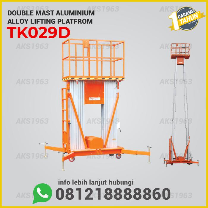 Jual Tangga Hidrolik Elektrik Double Mast Aluminium Lifting Platform 1. ...