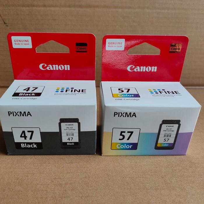 Jual tinta printer canon pixma PG-47 black pixma CL-57 color - Jakarta ...