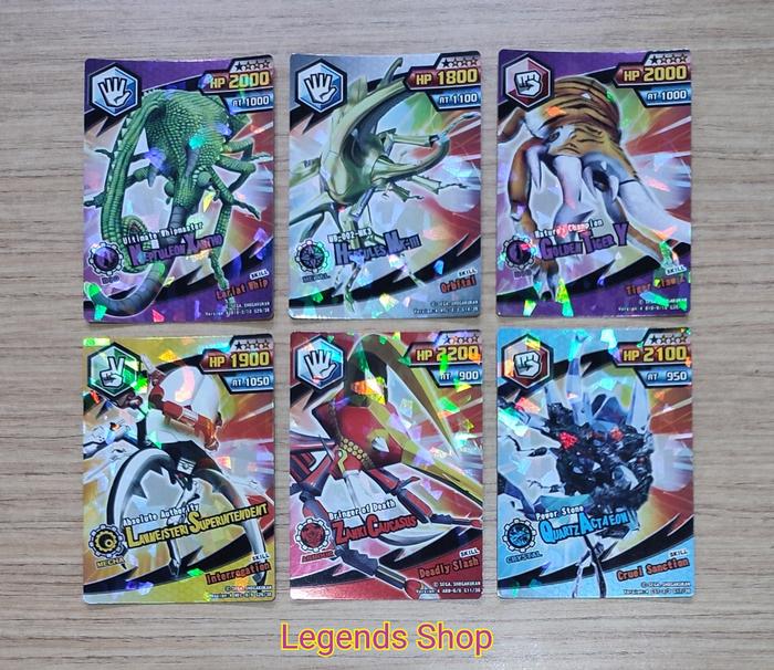 Jual Kartu Gacchu Guts Sega Shogakukan Arcade Game Card Mushiking Set B ...