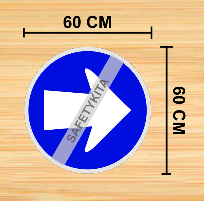 Jual Rambu Arah Panah Diameter 60 cm (Alumunium+Sticker Cutting ...