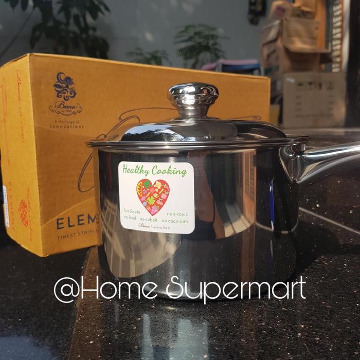Jual BIMA Element panci sauce pan 18cm 2,5Liter Stainless SUS 304 ...