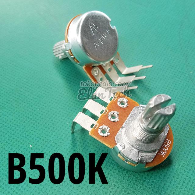 Jual B500k Potensio A-Plus Vertikal Mono Short Potensiometer 500kB ...