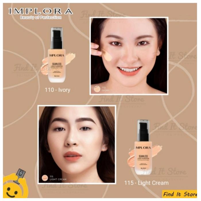 Jual Implora Seamless Liquid Foundation 33 Ml - 110 Ivory Di Seller ...