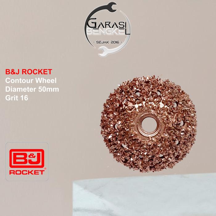 Jual B&J Rocket Contour Wheel 50mm Dome Rasp Amplas Ban Grit 36 ...
