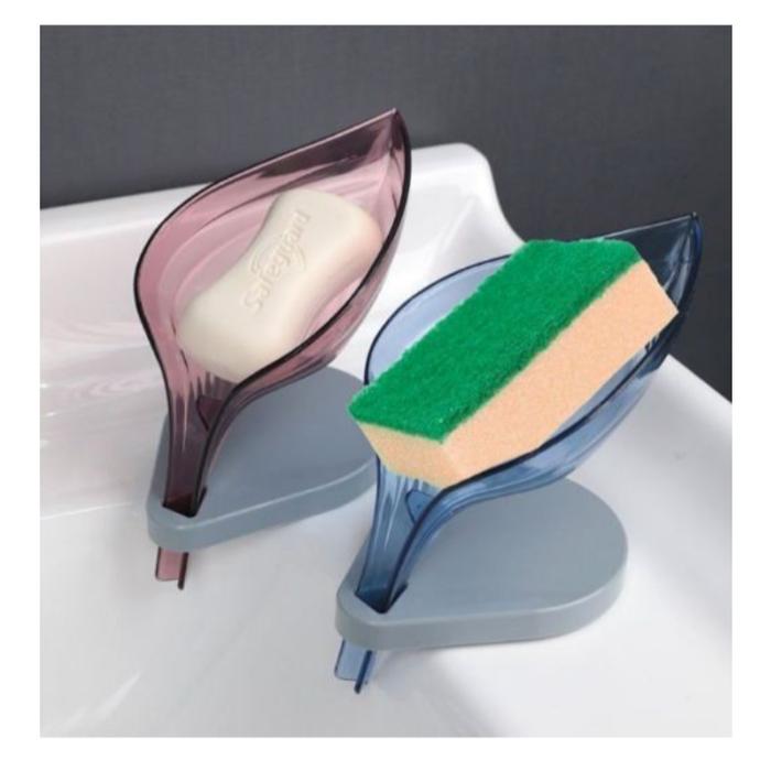 Jual Kotak Tempat Sabun Mandi Unik Bentuk Daun Tiris Air Drain Soap Box ...