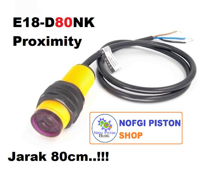 Jual Proximity Infrared Sensor Range 80 CM E18-D80NK obstacle avoidance ...
