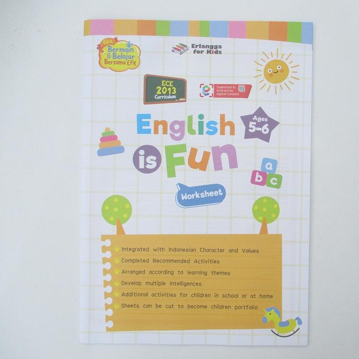 Jual Lembar Kerja Habis Pakai English Is Fun Worksheet 4 5 6 Thn Paud ...