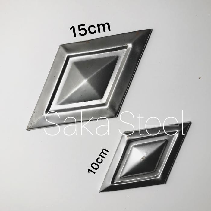 Jual ornamen pagar besi tempa plat TAPAK WAJIK Besar Piramid Besar ...