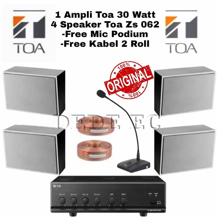 Jual Paket Speaker Toa Indoor Klinik Kafe Kantor Dll(Paket Car call ...