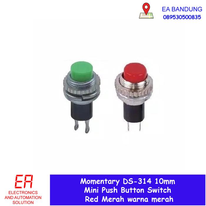 Jual Momentary DS-314 10mm Mini Push Button Switch Red Merah warna ...