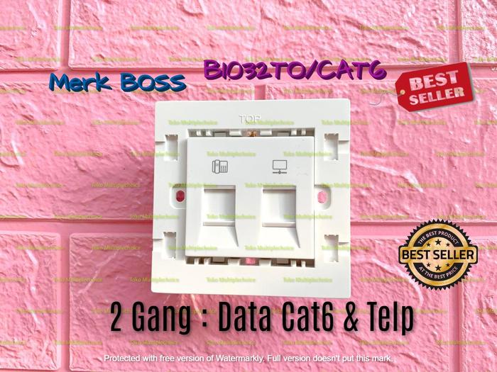 Jual BOSS SOCKET/OUTLET B1032TO/CAT6 + TELP-2 GANG - Kab. Tangerang ...