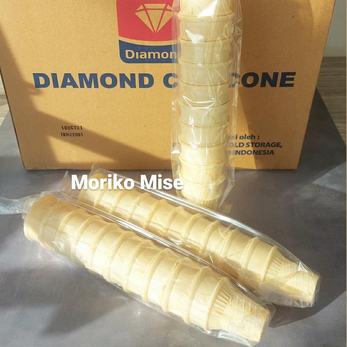 Jual cone ice cream cone diamond / es krim cone McD cup cumcum kue opak ...