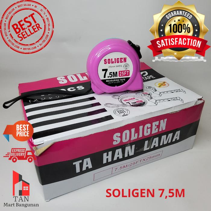 Jual Meteran Rol Soligen 3 5 7,5 10 m meter Meteran Tukang Murah Bagus ...