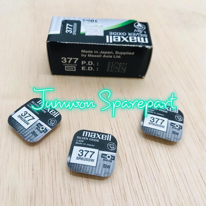 Jual Baterai Maxell 377 SR626SW Original Baterai Maxell 626 Maxell 377 ...