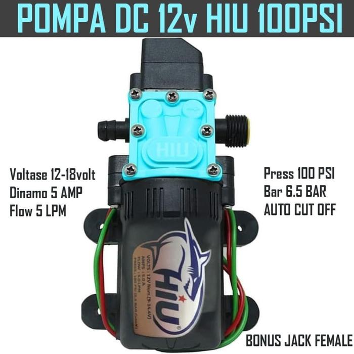 Jual Pompa Air Hiu Single DC 12V 5 LPM Tekanan tinggi Sudah otomatis ...