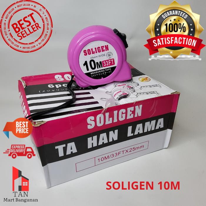 Jual Meteran Rol Soligen 3 5 7,5 10 m meter Meteran Tukang Murah Bagus ...