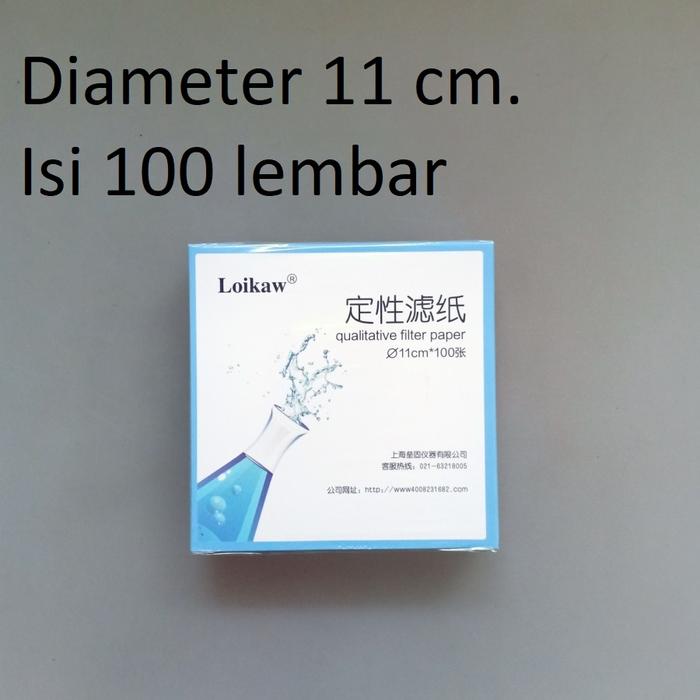 Jual qualitative filter paper 101 high speed 11 cm kertas saring lab ...